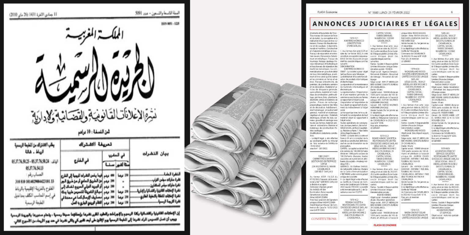 Changement de gerant | Le journal d'annonces légales Changement de gerant | Le journal d'annonces légales